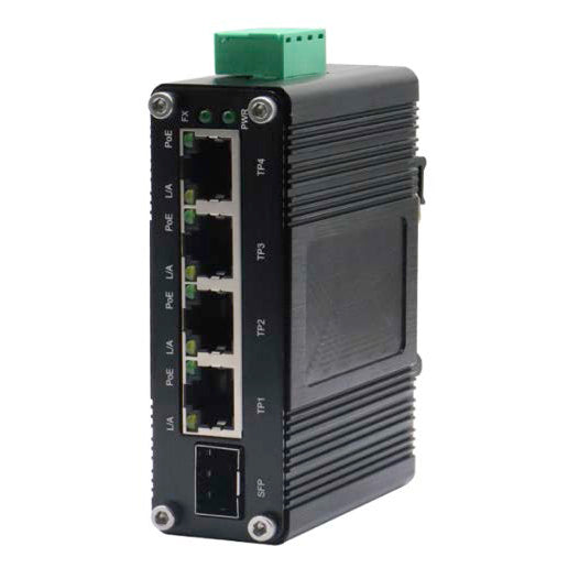 12V 4 Port POE Switch SW-POE-4/SFP-12V | Stealth Security